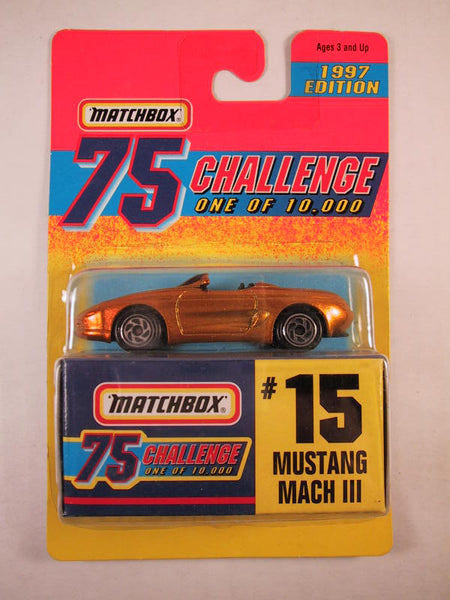 Matchbox 75 Challenge Gold Vehicle, #15 Mustang Mach III – MVE Collectibles