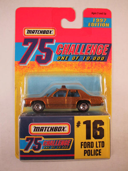 Matchbox 75 Challenge Gold Vehicle, #16 Ford LTD Police – MVE Collectibles
