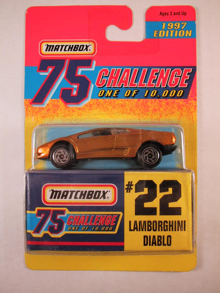 Matchbox 75 Challenge Gold Vehicle, #22 Lamborghini Diablo – MVE ...