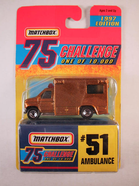 Matchbox 75 Challenge Gold Vehicle, #51 Ambulance – MVE Collectibles